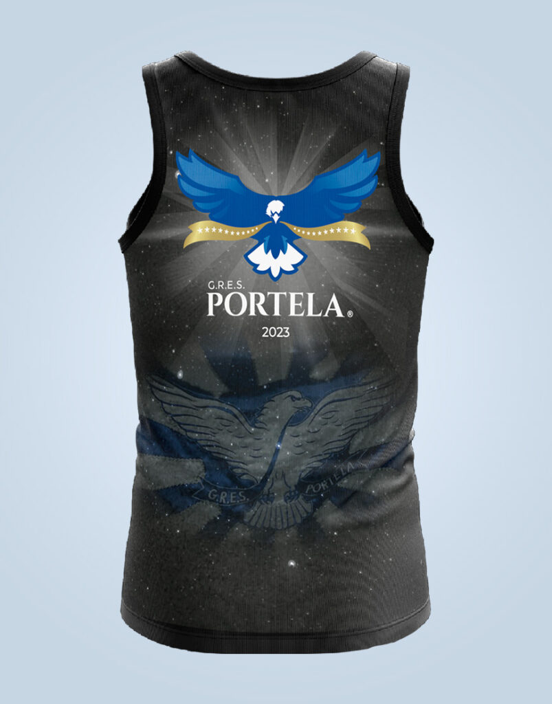 Camiseta Regata Masculina Enredo 2023 – Preto – Loja da Portela